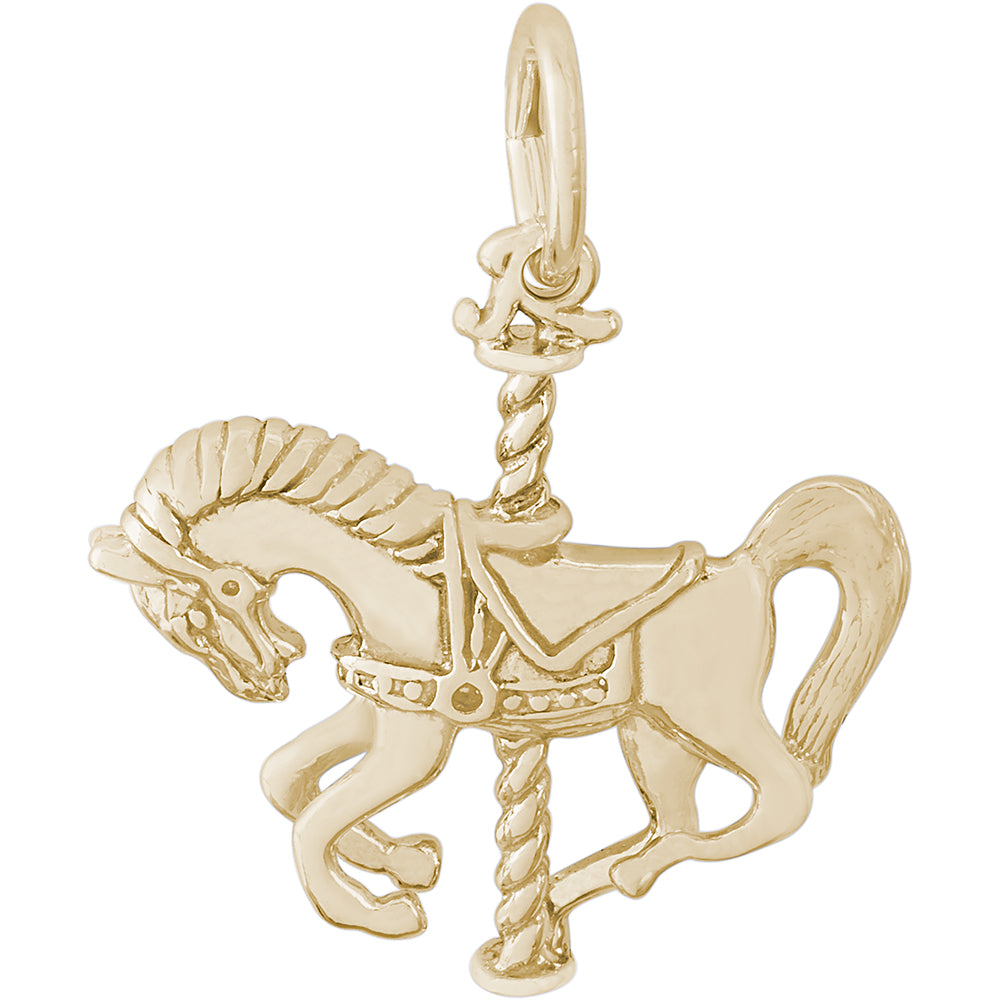 14k Gold Carousel Horse Charm – Diamond Durrell's