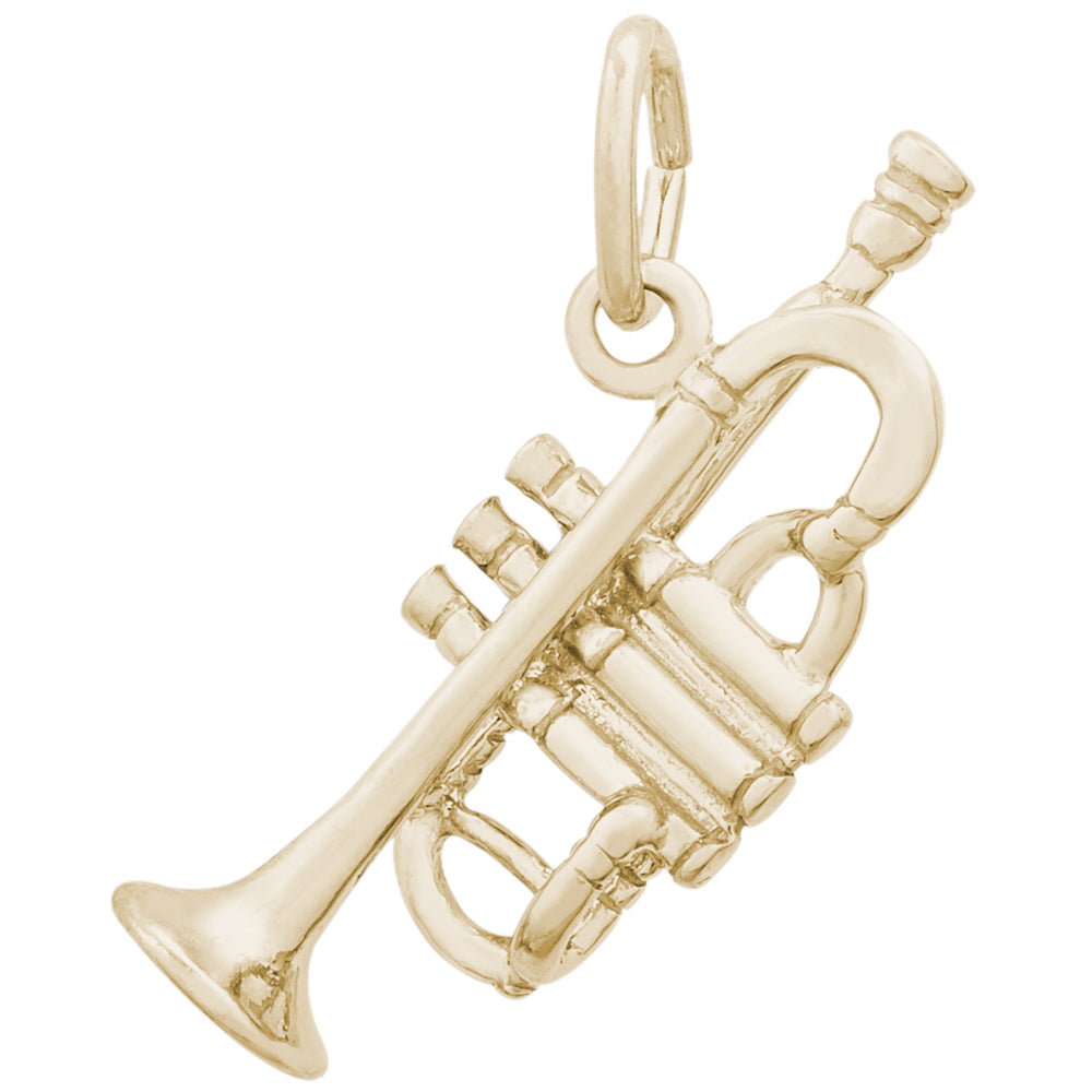 14k Gold Trumpet Charm – Diamond Durrell's